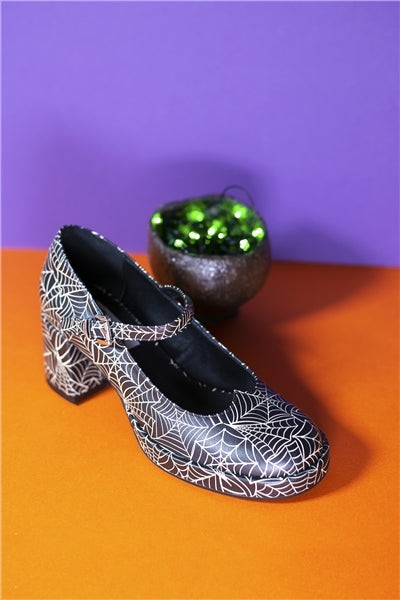 Sandy Jane Spiderweb Block Heel – Lindy Bop