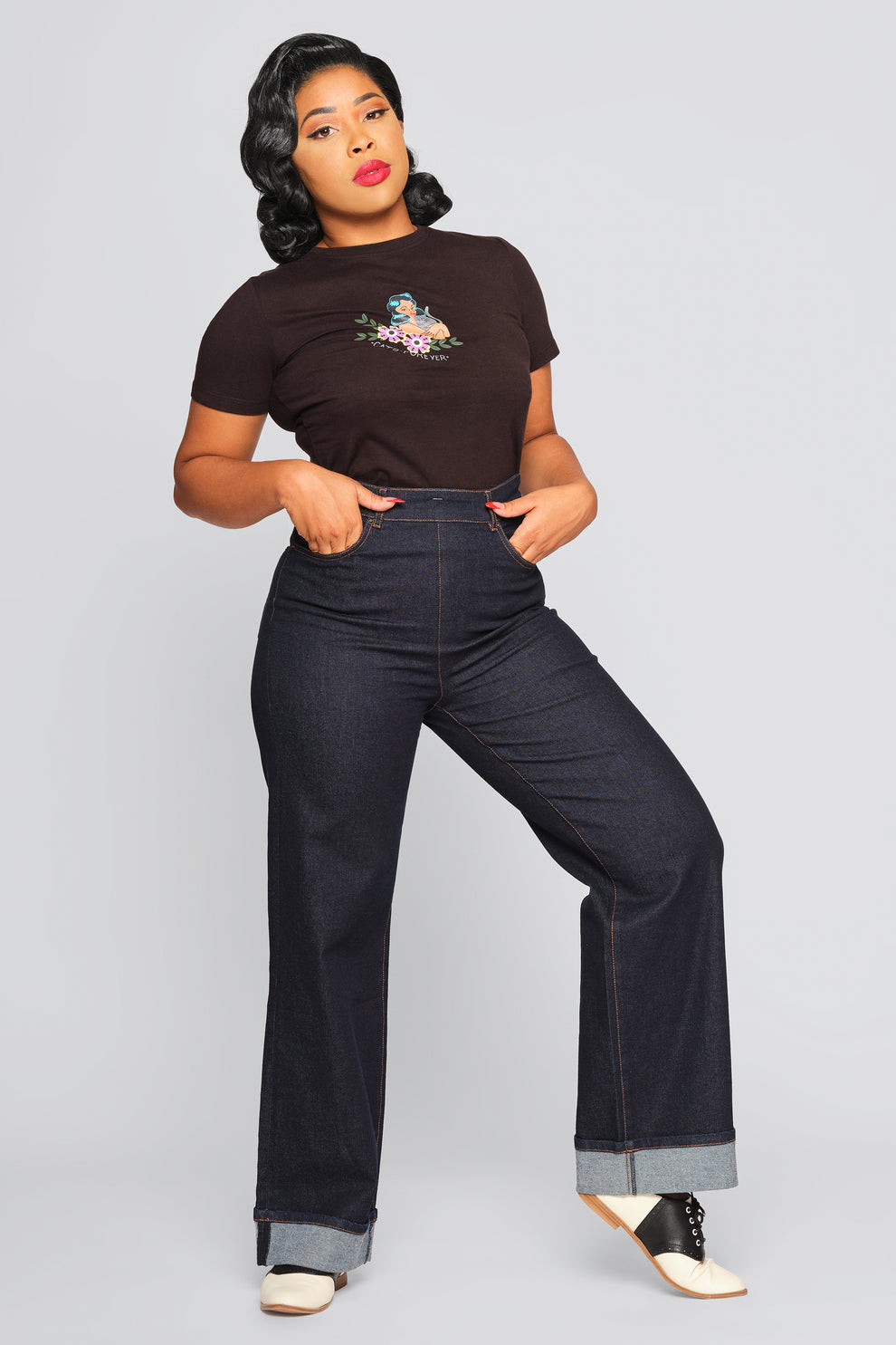 Wide Leg Jeans Katherine – Lindy Bop