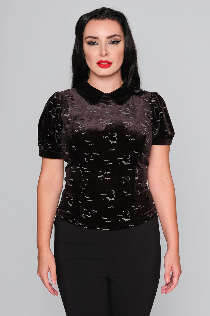 Peta Glitter Bats Top – Lindy Bop