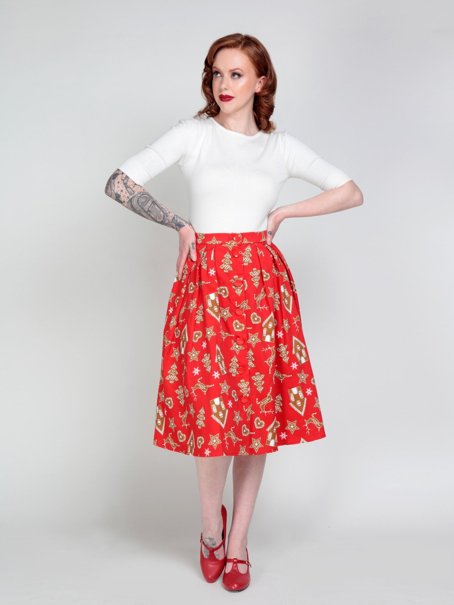Josualda Ginger Cookies Swing Skirt – Lindy Bop