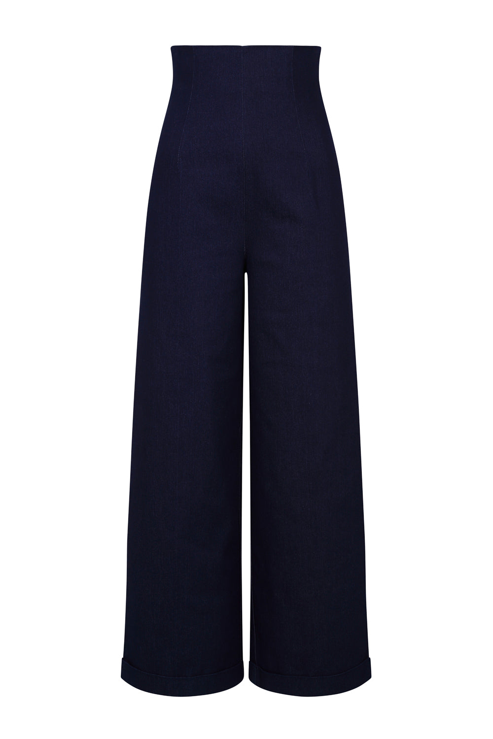 Kiki High Waisted Jeans Navy – Lindy Bop