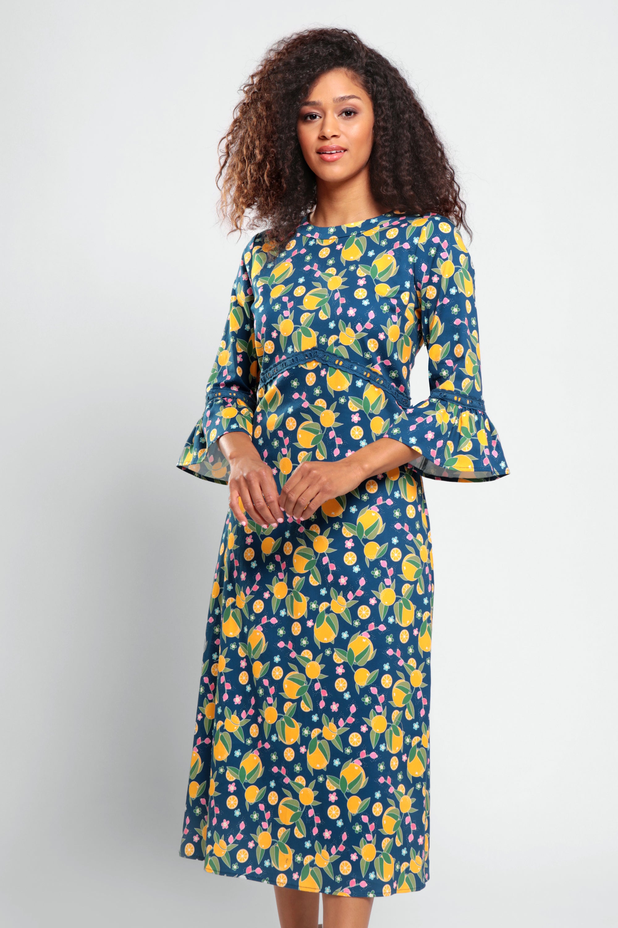 Poppy Orange Bloom Dress – Lindy Bop